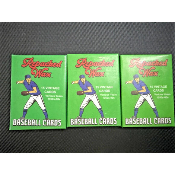 Toys | Lot 3 Baseball Wax Pack Repacked 15 Vintage Cards Various ...